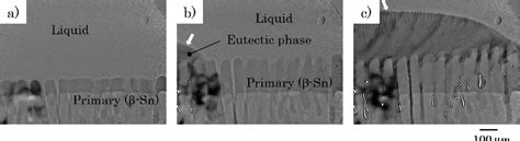 Figure 2 From In Situ Characterization Of Dendrite Tip Radius In Sn Base Alloys Semantic Scholar