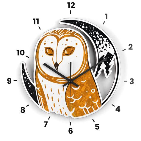 ᐉ Годинник настінний Lex Altern Золота сова деревяний • Краща ціна в Києві Україні • Купити в