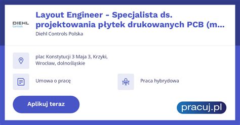 Oferta Pracy Layout Engineer Specjalista Ds Projektowania Płytek
