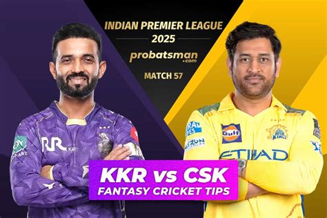 Kkr Vs Csk Dream11 Prediction Fantasy Cricket Tips Player Stats For