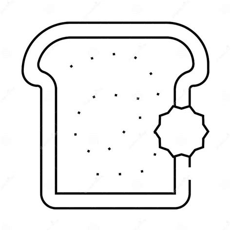 Bread Allergy Line Icon Vector Illustration Flat Stock Illustration