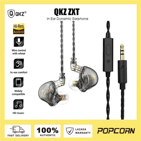 QKZ ZXT Earphones 1 Dynamic HIFI Bass Earbuds In Ear Monitor Headphones