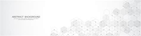幾何学的な形と六角形のパターンと抽象的な背景 プレミアムベクター