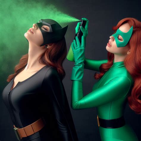 2020s Poison Ivy Captures Batgirl With Ko Spray By Archivebat On Deviantart