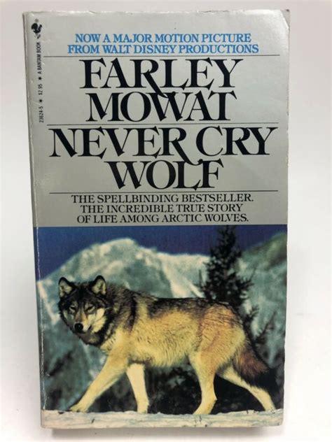 Never Cry Wolf Farley Mowat Bantam Walt Disney Nonfiction Movie Tie In