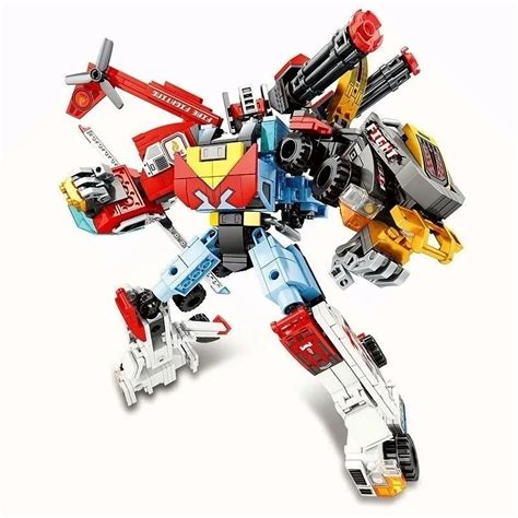 Mecha Transforming Steel Robot Building Blocks Toy