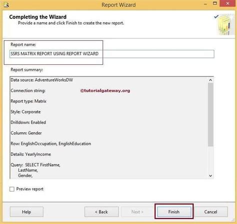 Creating Ssrs Matrix Report Using Report Wizard