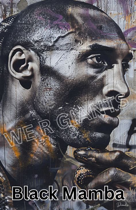 Kobe Bryant Black Mamba Poster 11x17 Los Angeles Laker Legend Kobe Nba