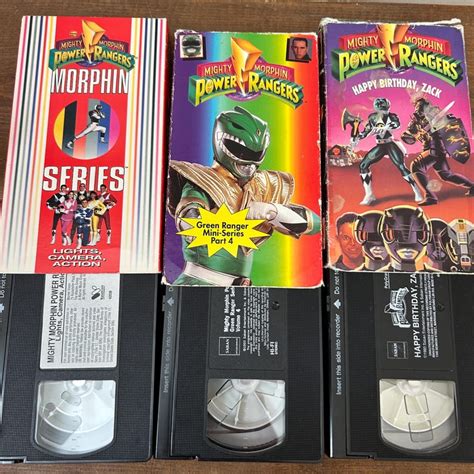 Vintage Power Rangers Vhs Tapes Lot Of 3 Etsy