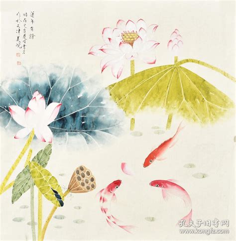 【图】【重磅推荐】天津美院青年实力画家 曹老师《蓮年有餘图》hn10744拍品信息网上拍卖拍卖图片拍卖网拍卖网站