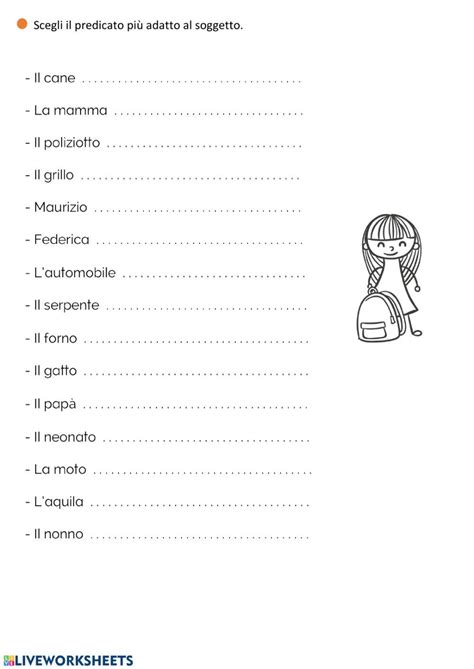 Soggetto E Predicato Dsa Worksheet Worksheets School Subjects Workbook