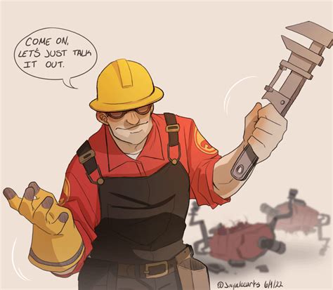 Nah He Just Wants To Talk Tf2 Engineer Fanart Rtf2