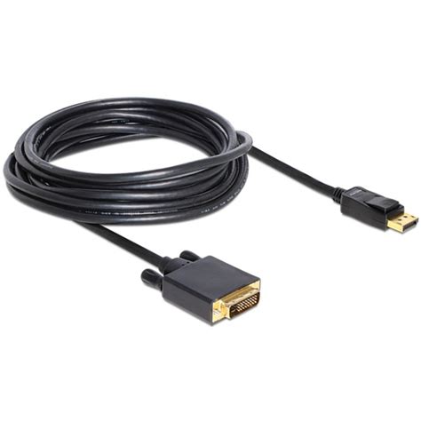 Delock Displayport Dvi 24 1 Adapter Zwart 5 Meter