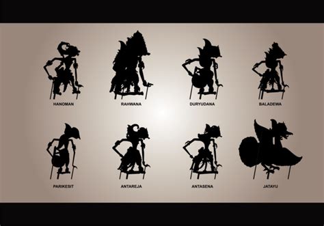 Wayang Silhouettes Vector 130686 Vector Art At Vecteezy