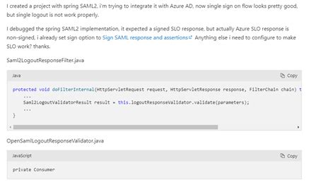 spring saml2 integrate with azure microsoft qanda