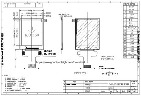 Factory Price 18 Inch Lcd 128x160 Ips Tft Lcd Display Module Lcd