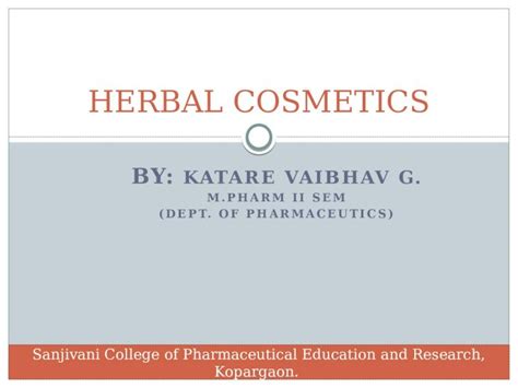Pptx Herbal Cosmetics Final Ppt Dokumen Tips