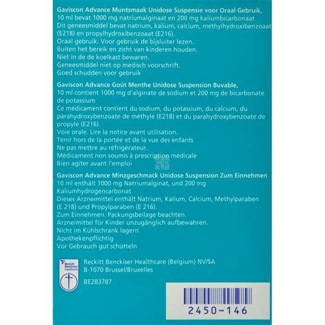 Gaviscon Advance Unidose Suspensie Voor Oraal Gebruik 20St