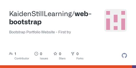 GitHub KaidenStillLearning Web Bootstrap Bootstrap Portfolio Website First Try