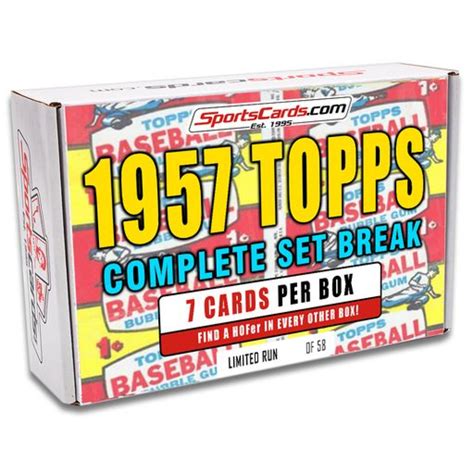 1957 Topps Baseball Complete Set Break Mystery Box 7 Cards Per Box
