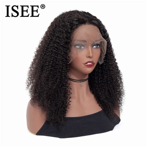 Buy Isee Hair Peruvian Kinky Curly 13x4 Lace Front Wig
