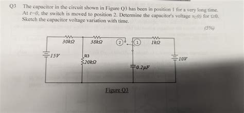 Solved The Capacitor In The Circuit Shown In Figure Q Chegg Com
