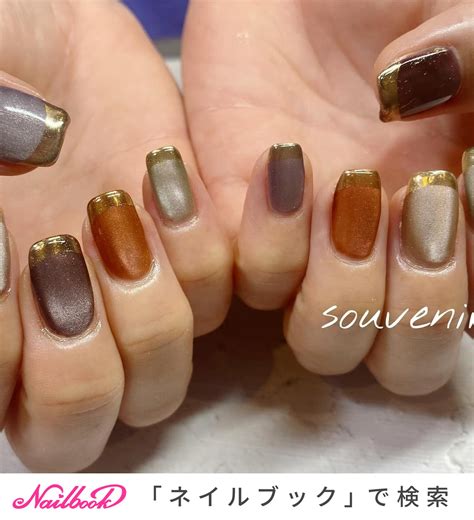 秋オールシーズンハンドマグネットミディアム Private Nail Salon Souvenirのネイルデザイン No