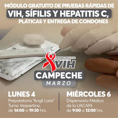 Pruebas gratuitas para detectar VIH Layda Sansores San Román