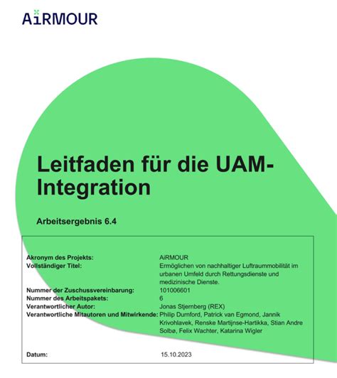 Guidebook For Uam Integration Deliverable 64 Airmour