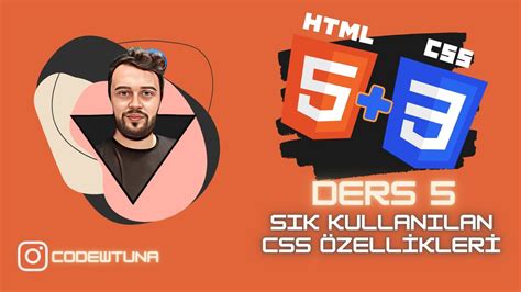Css Dersleri Css Eğitimi Temel Seviye Css Ders 5 Youtube