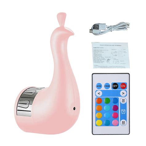 Peacock Wall Lightpeacock Projection Desk Lampremote Control Led