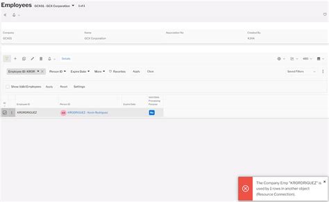 Cannot Delete Employee Under Company Ifs Community