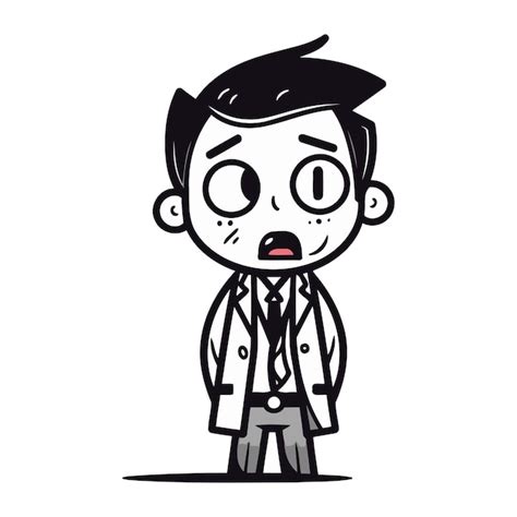 Personnage De Dessin Animé Dhomme Daffaires Illustration Vectorielle