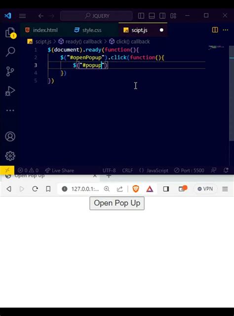 How To Generate A Simple Popup Using Jquery Jquery Shorts Html Youtube