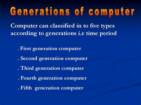 Generations Of Computer презентация онлайн
