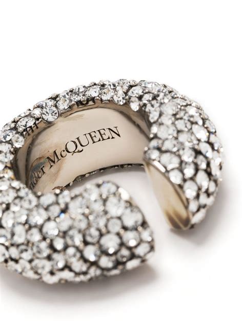 Alexander McQueen Ear Cuff Mit Kristallen Farfetch