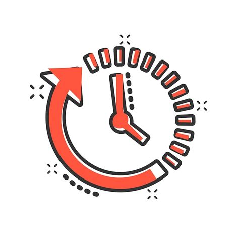 Icono De Cuenta Regresiva Del Reloj En Estilo Cómico Tiempo Cronómetro