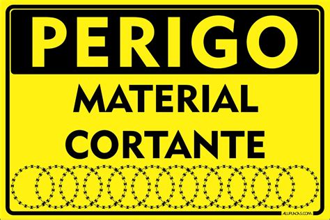 Placa Perigo Material Cortante Cerca Concertina Em Alumínio R 599