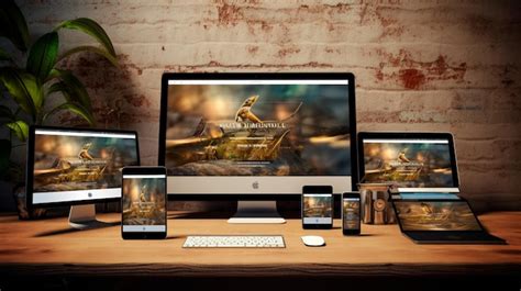 Premium Photo Modern Responsive Web Page Design Shown On Laptop