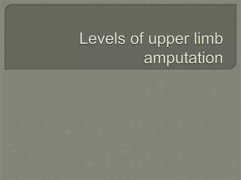 Upper Limb Prosthesis Pptx