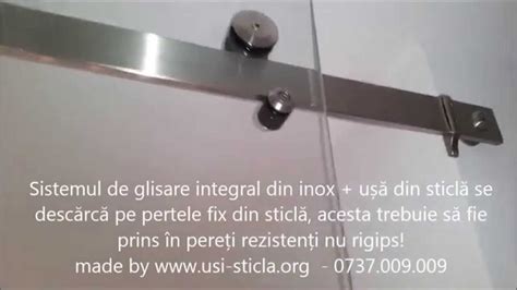 Usi glisante sticla cu perete sticla sistem 3 - YouTube