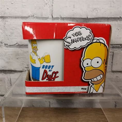 The Simpsons Homer Simpson Mug 100 Official Body Of Duff Beer New