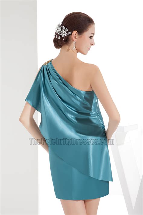 Short Mini Blue One Shoulder Party Homecoming Dresses Thecelebritydresses