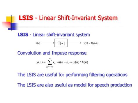 What Is Linear Shift Invariant System At Murray Baxter Blog
