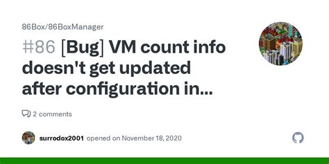 Bug Vm Count Info Doesn T Get Updated After Configuration In Box