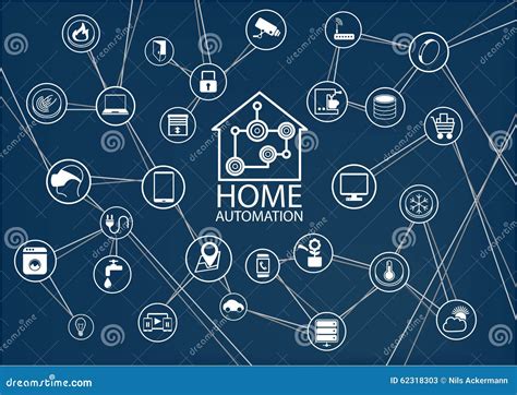 Smart Home Automation Background Connected Smart Home Devices Like Phone Smart Watch Tablet