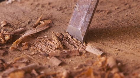 Local Man Using Chisel Making Traditional Handicrafts 5137438 Stock