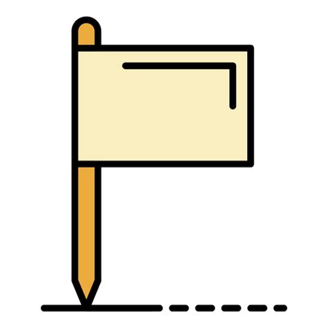 Icono De Bandera De Croquet Contorno De Icono De Vector De Bandera De