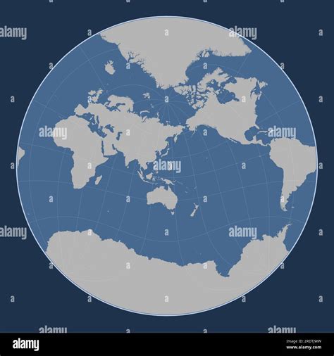 Mariana Tectonic Plate On The Solid Contour Map In The Lagrange Oblique Projection Centered