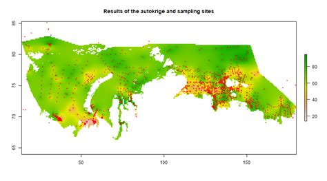 Performing Meaningful Kriging In R Averaging Nearby Points Geographic Information Systems